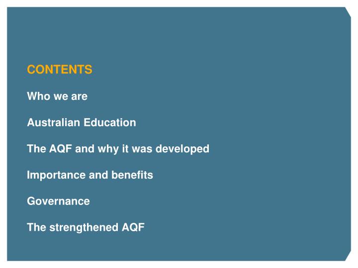 PPT - The Australian Qualifications Framework ( AQF ) PowerPoint ...