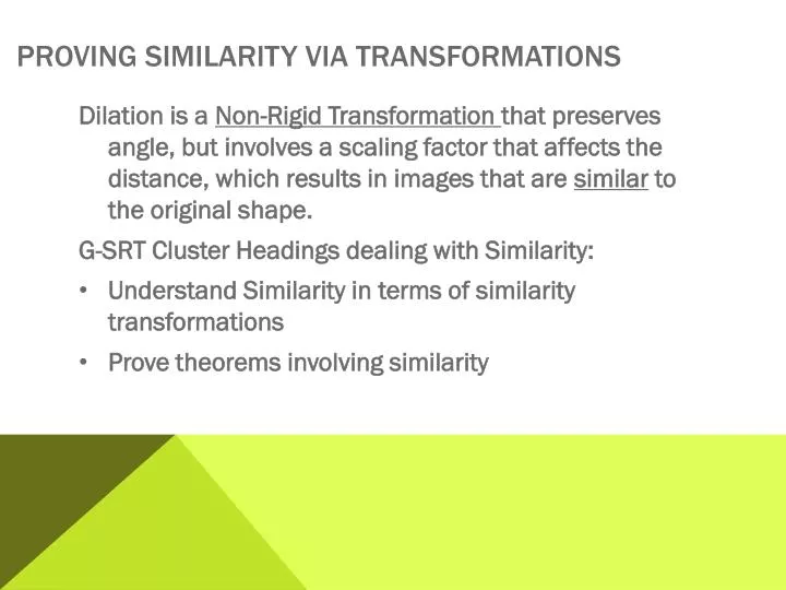 PPT - Proving Similarity via Transformations PowerPoint Presentation ... PPT - Proving Similarity via Transformations PowerPoint Presentation ...