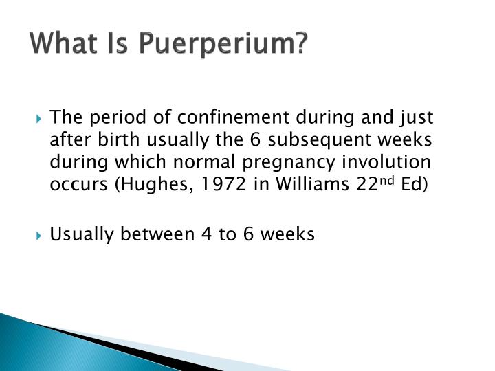 PPT - PUERPERIUM PowerPoint Presentation - ID:2000388