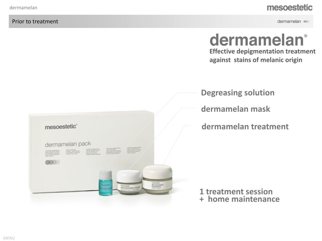 PPT - depigmentating treatment effective against melanic blemishes ...
