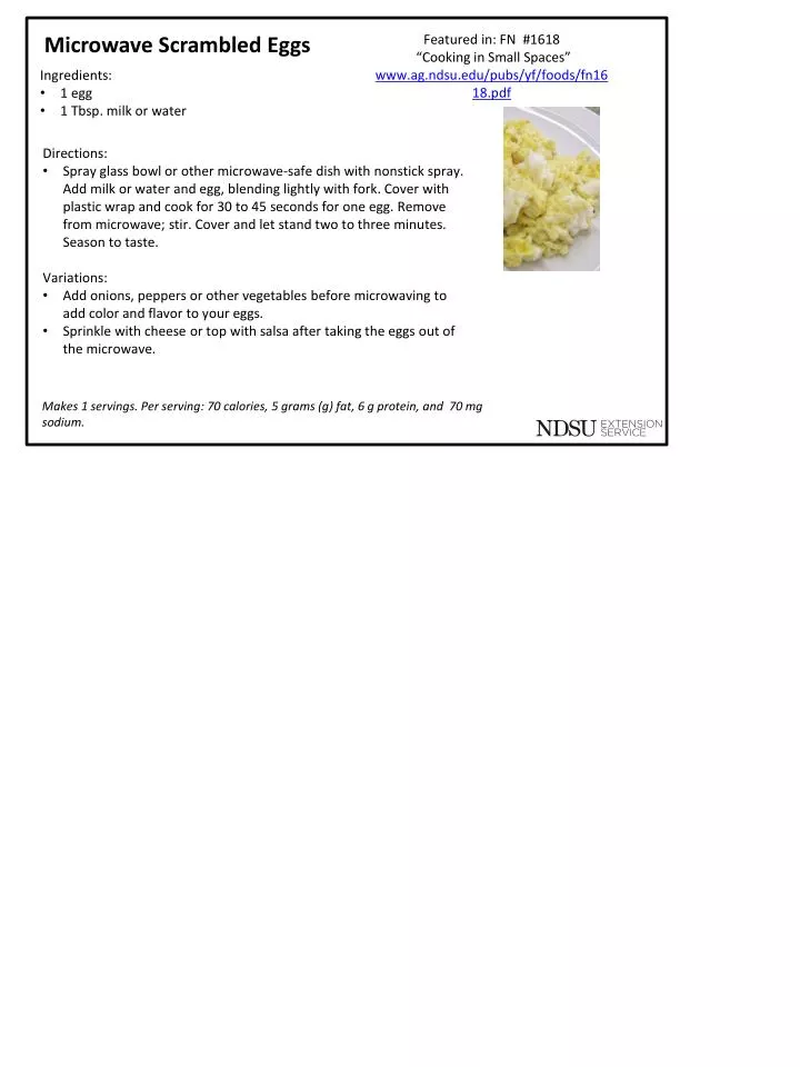 PPT - Microwave Scrambled Eggs PowerPoint Presentation, free download ...