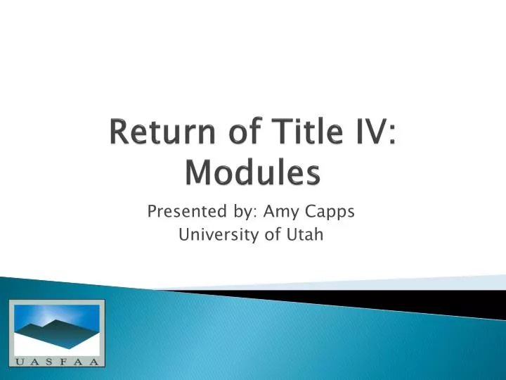 PPT - Return of Title IV: Modules PowerPoint Presentation, free ...