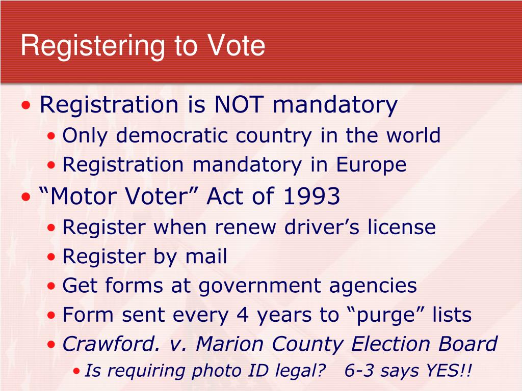 PPT - Voting in the United States PowerPoint Presentation, free ...
