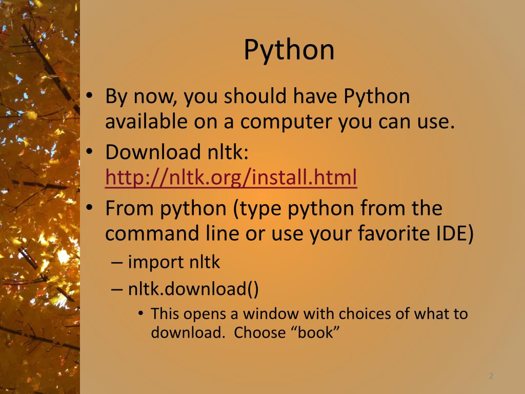 Ppt Getting Set With Python And Nltk Tuples Strings Numeric Types Powerpoint Presentation