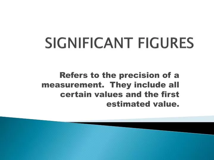 PPT - SIGNIFICANT FIGURES PowerPoint Presentation, free download - ID ...