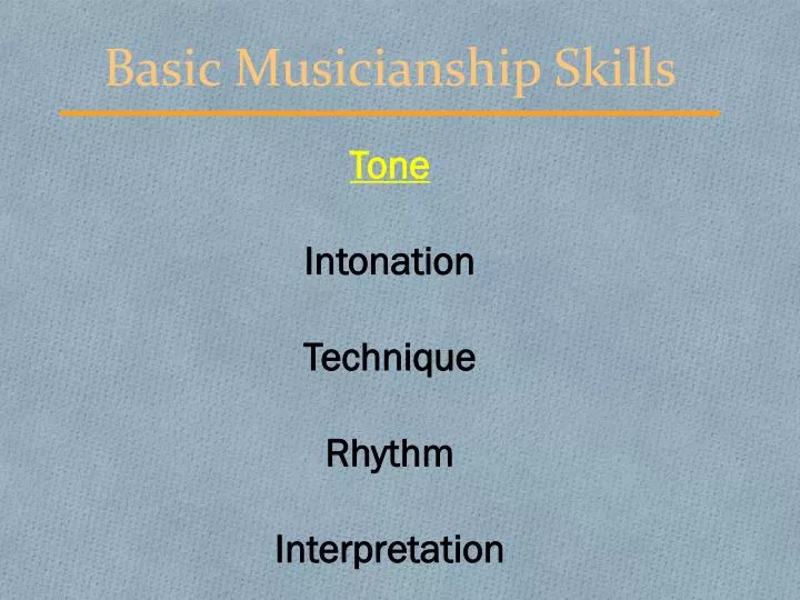 PPT - Basic Musicianship Skills PowerPoint Presentation, free download ...