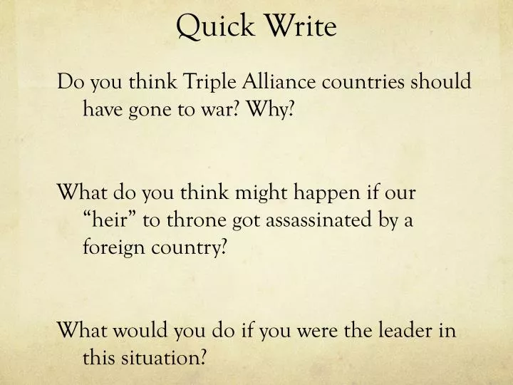 PPT - Quick Write PowerPoint Presentation, free download - ID:2001812