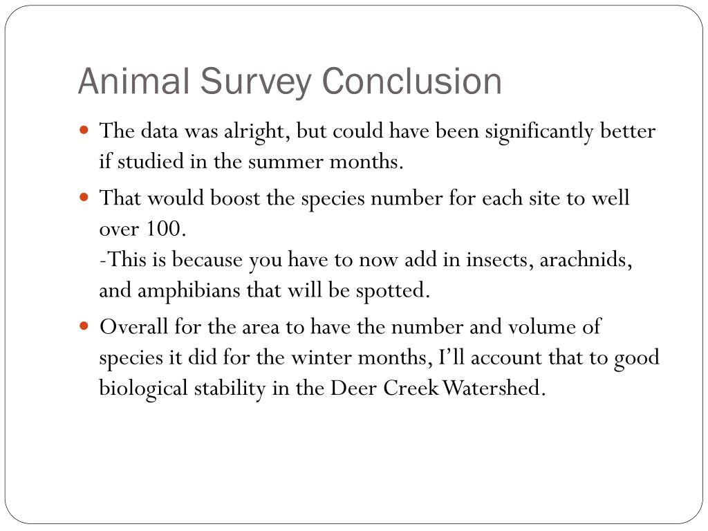 PPT - Water and Animal Surveying of Deer Creek Watershed PowerPoint ...