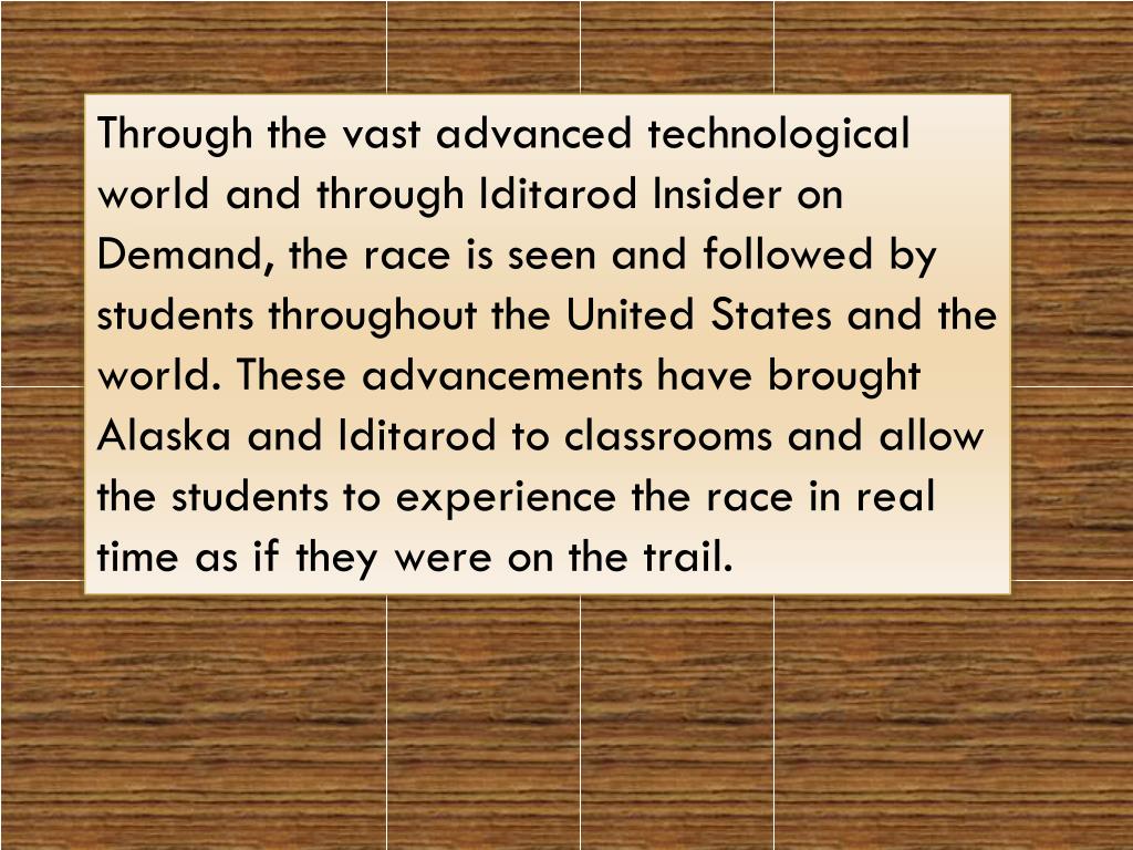 PPT - Promote and support the Iditarod Trail Sled Dog Race® PowerPoint ...