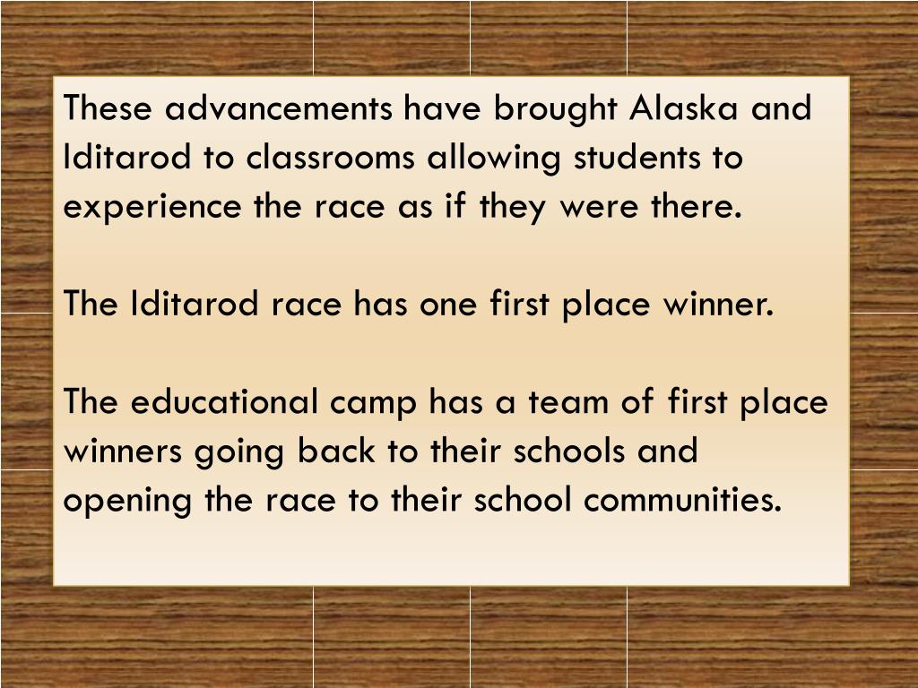 PPT - Promote and support the Iditarod Trail Sled Dog Race® PowerPoint ...