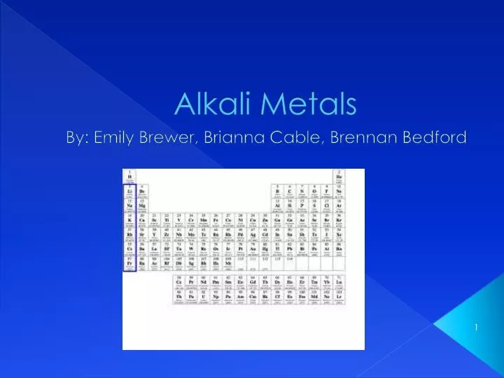 PPT - Alkali Metals PowerPoint Presentation, free download - ID:2002654