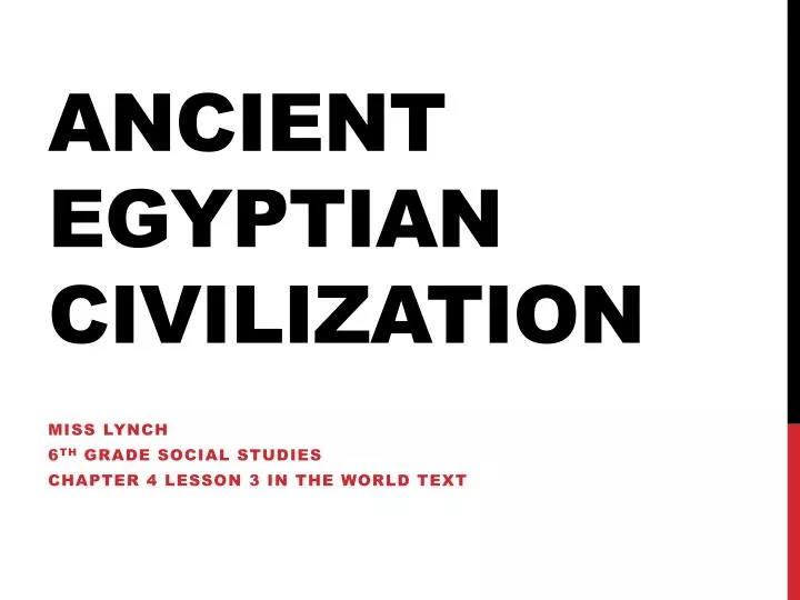 PPT - Ancient Egyptian Civilization PowerPoint Presentation, free ...
