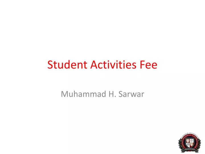 PPT - Student Activities Fee PowerPoint Presentation, free download ...