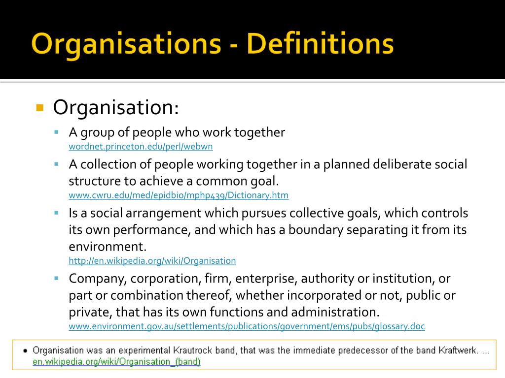 PPT - Organisations PowerPoint Presentation, free download - ID:2003644