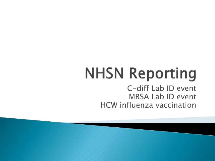 PPT - NHSN Reporting PowerPoint Presentation, free download - ID:2003997