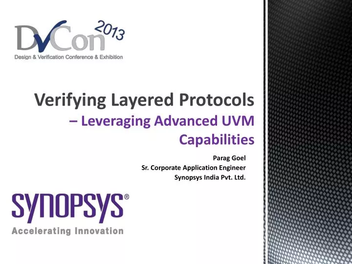 PPT - Verifying Layered Protocols – Leveraging Advanced UVM ...