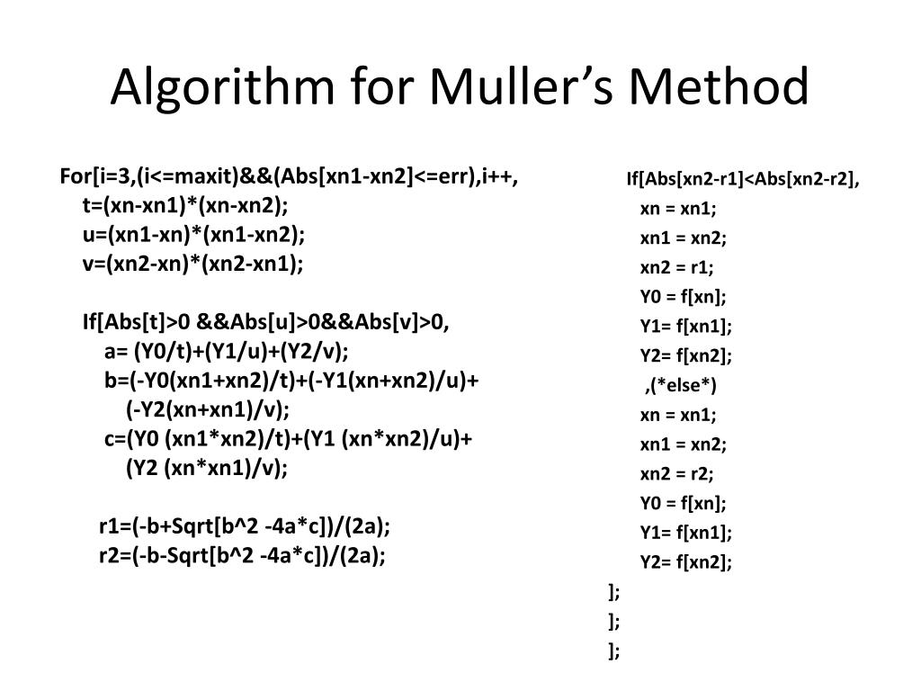 PPT - Muller’s Method PowerPoint Presentation, free download - ID:2004669 PPT - Muller’s Method PowerPoint Presentation, free download - ID:2004669