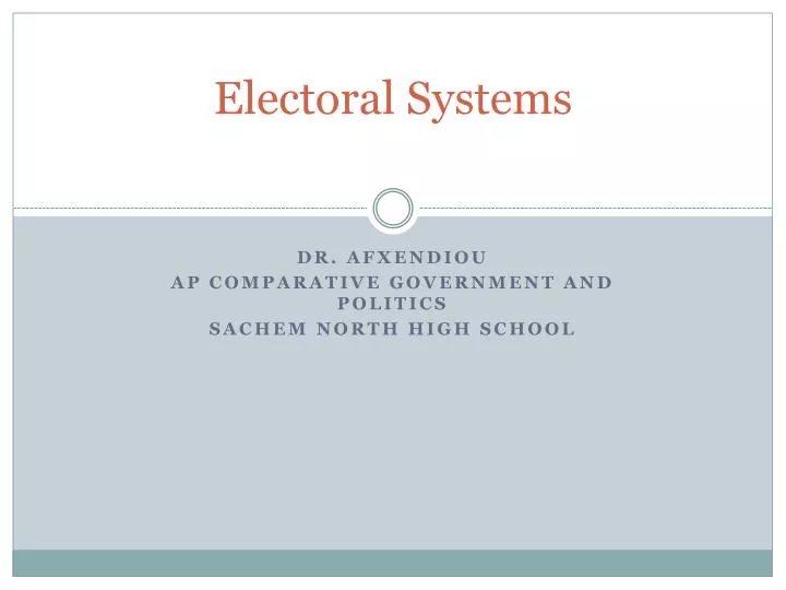 PPT - Electoral Systems PowerPoint Presentation, free download - ID:2004984