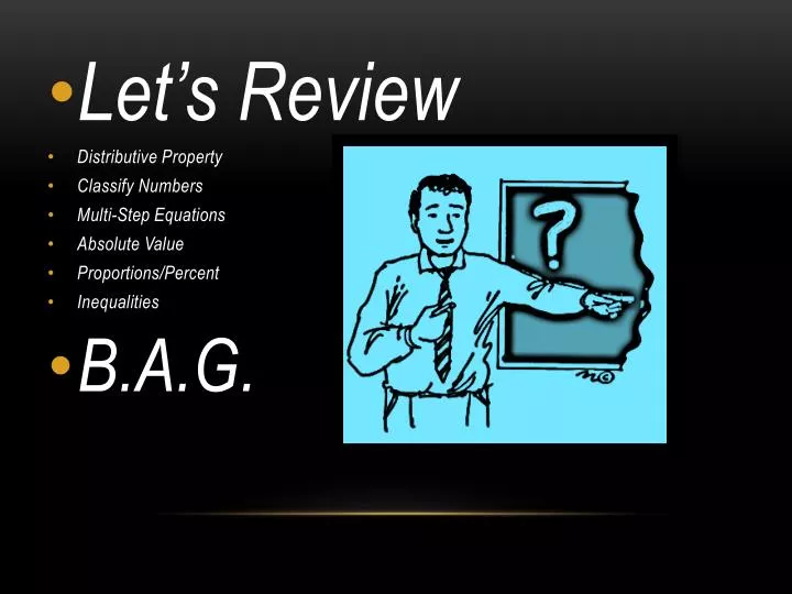 PPT - Let’s Review Distributive Property Classify Numbers Multi-Step ...