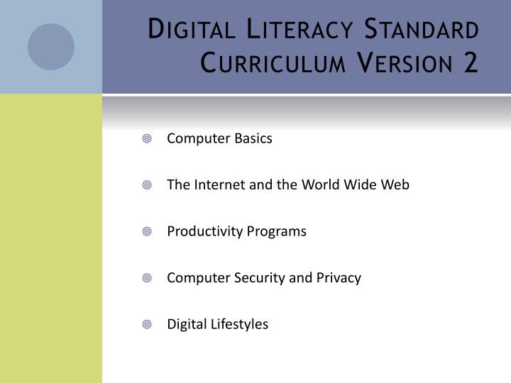 PPT - Microsoft Digital Literacy PowerPoint Presentation - ID:2006297