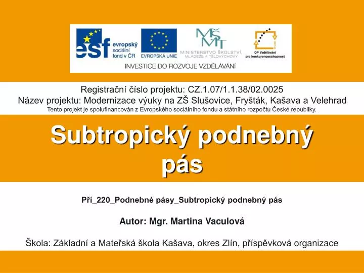 PPT - Subtropický podnebný pás PowerPoint Presentation, free download ...