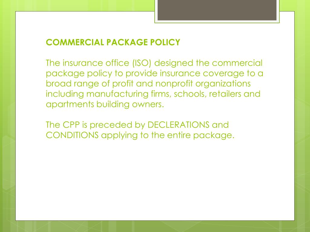 PPT - CHAPTER 13 COMMERCIAL PROPERTY INSURANCE PowerPoint Presentation ...