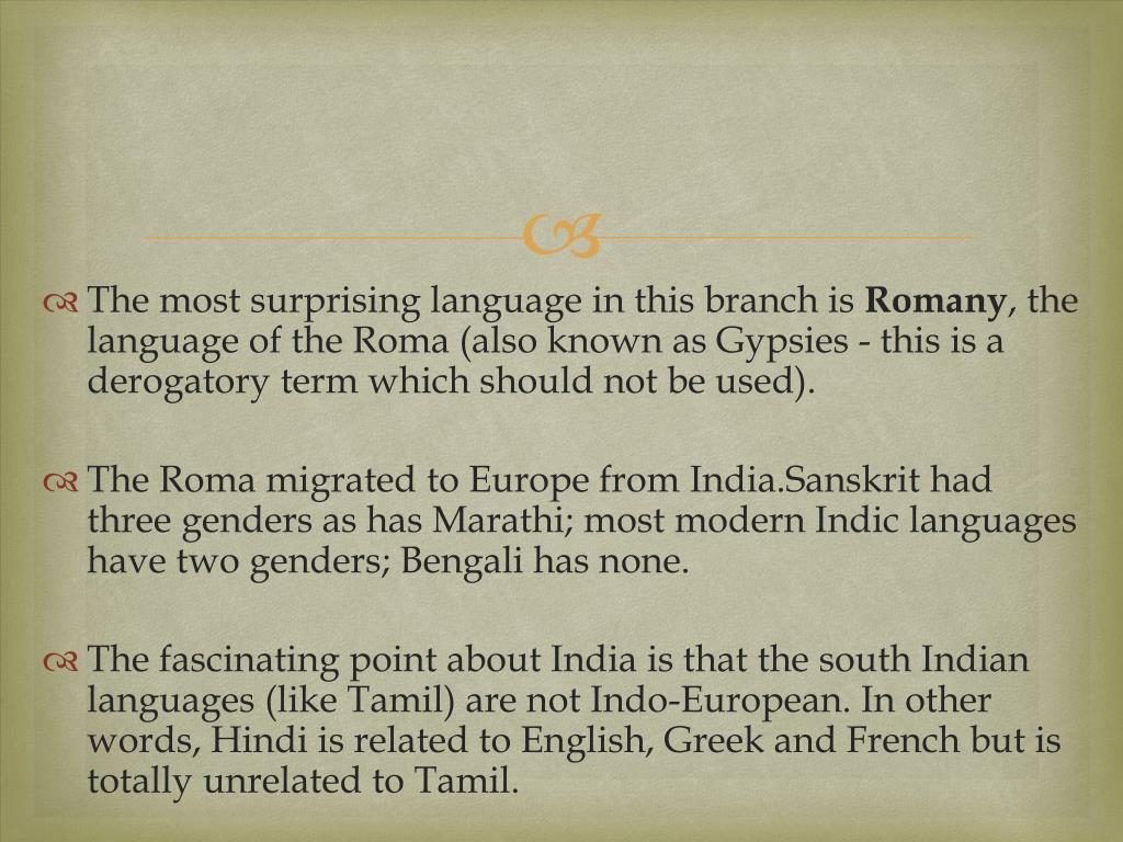 PPT - The Indo-European Family of Languages. PowerPoint Presentation ...