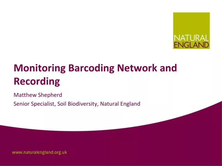 PPT - Monitoring Barcoding Network and Recording PowerPoint ...