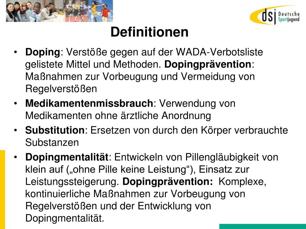 PPT - Medikamentenmissbrauch und Doping Nur ein Problem im ...