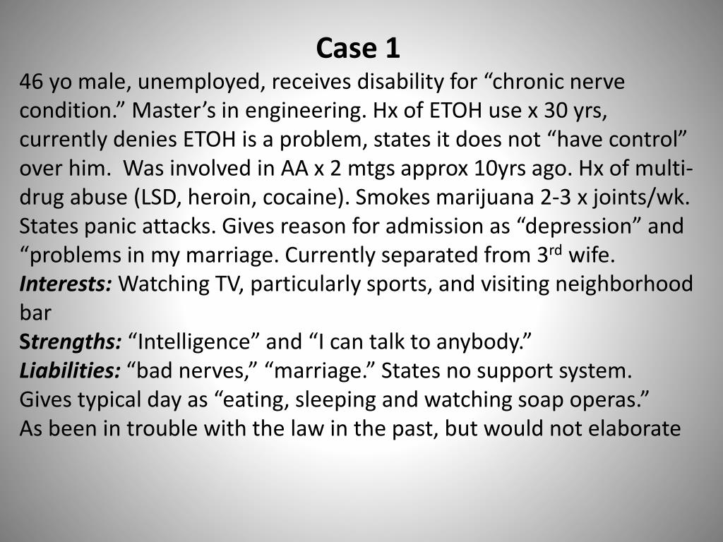 PPT - Case 1 PowerPoint Presentation, free download - ID:2009187