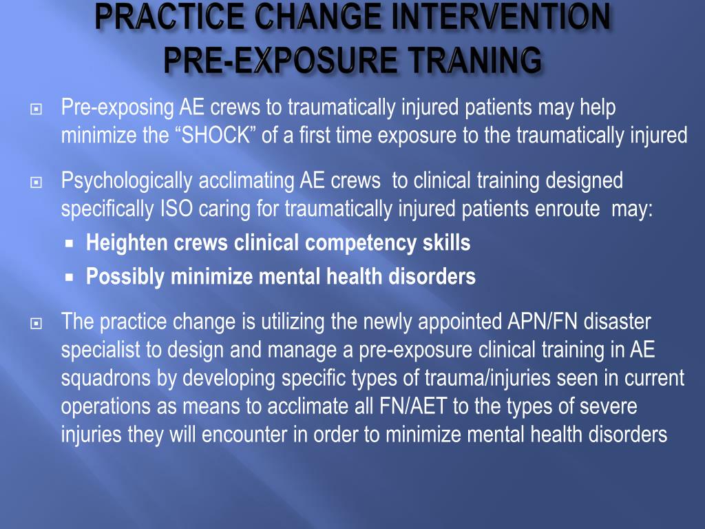 PPT - PRE-EXPOSURE CLINICAL TRAUMA TRAINING FOR AEROMEDICAL EVACUATION ...