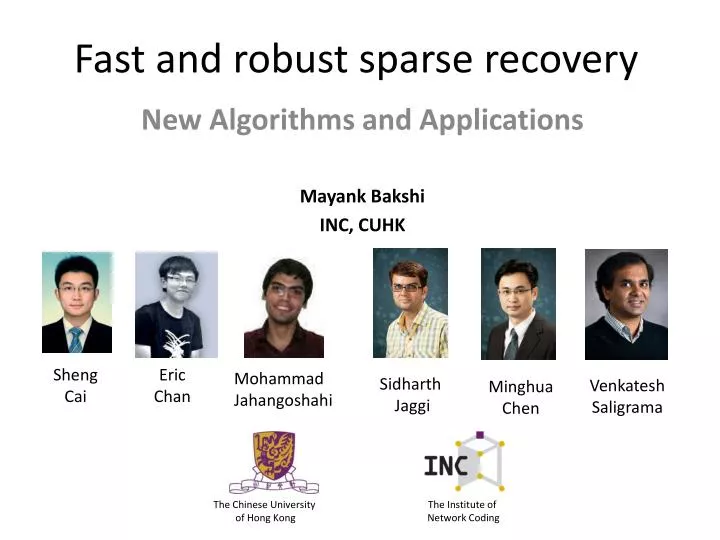 PPT - Fast and robust sparse recovery PowerPoint Presentation, free ... PPT - Fast and robust sparse recovery PowerPoint Presentation, free ...