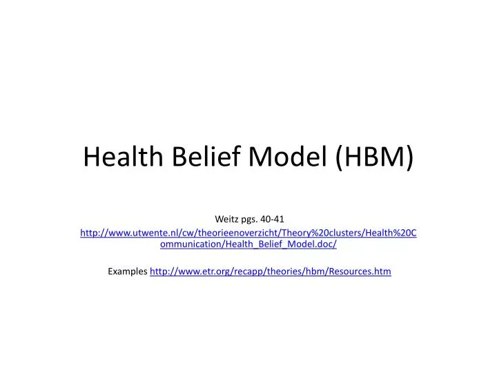 PPT - Health Belief Model (HBM) PowerPoint Presentation, free download ... PPT - Health Belief Model (HBM) PowerPoint Presentation, free download ...
