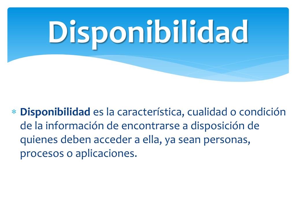 PPT - Fiabilidad, confidencialidad, integridad y disponibilidad ...
