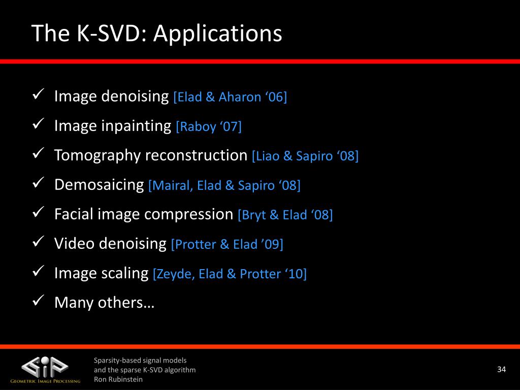 Ppt Sparsity Based Signal Models And The Sparse K Svd Algorithm Powerpoint Presentation Id 5619