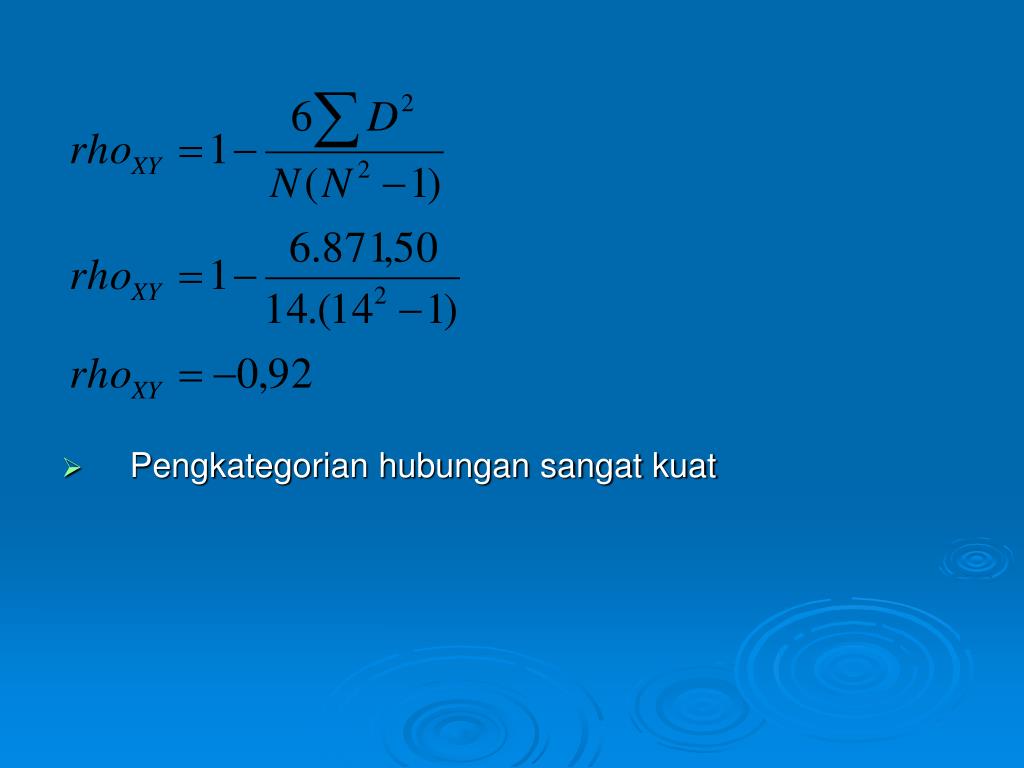 PPT - Koefisien Korelasi Tata Jenjang Spearman (rho) Oleh: Roni Saputra ...