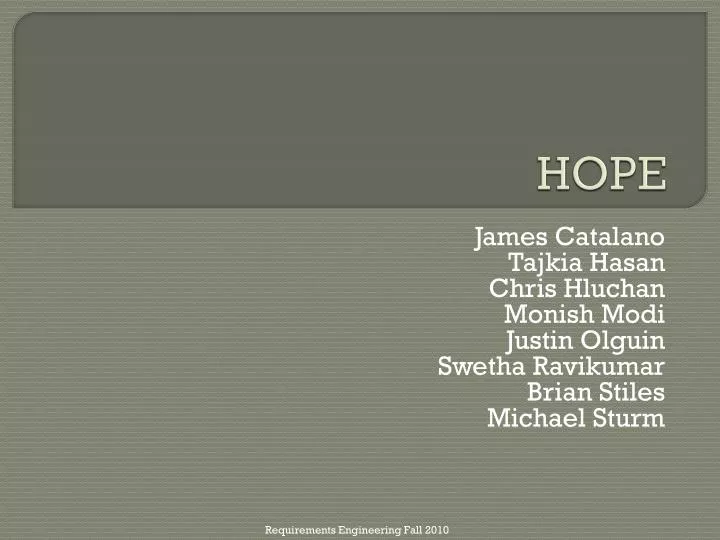 PPT - HOPE PowerPoint Presentation, free download - ID:2010886