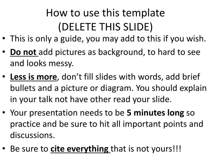 Ppt How To Use This Template Delete This Slide Powerpoint 7587