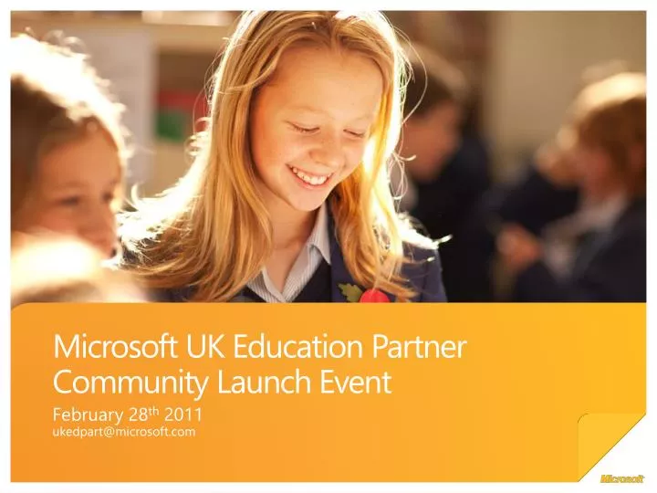 PPT - Microsoft UK Education Partner Community Launch Event PowerPoint ...
