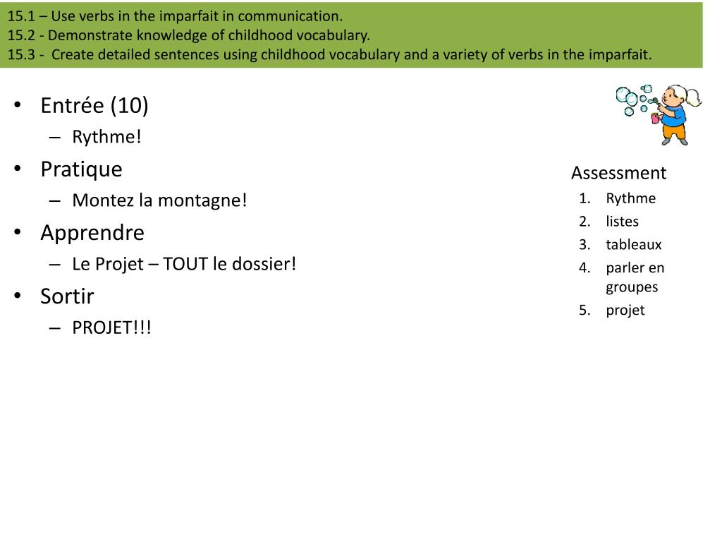 PPT - When I was young.... (Quand j'étais jeune...) PowerPoint ...