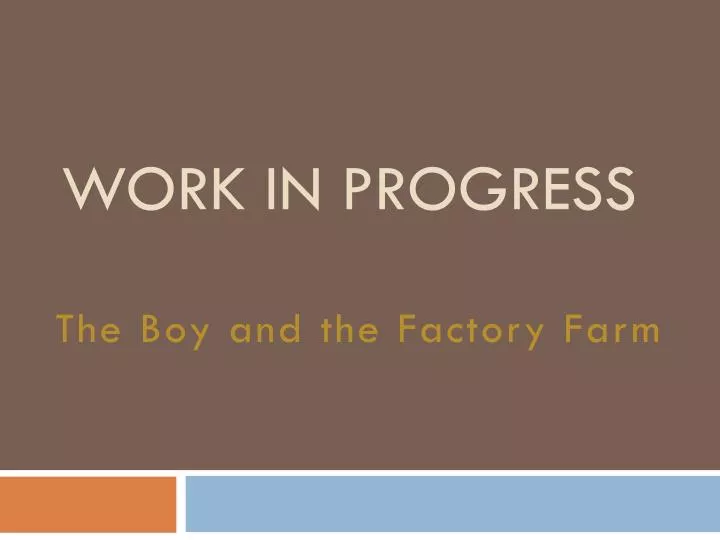 PPT - WORK IN PROGRESS PowerPoint Presentation, free download - ID:2011304