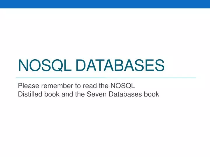 Ppt Nosql Databases Powerpoint Presentation Free Download Id 2011644