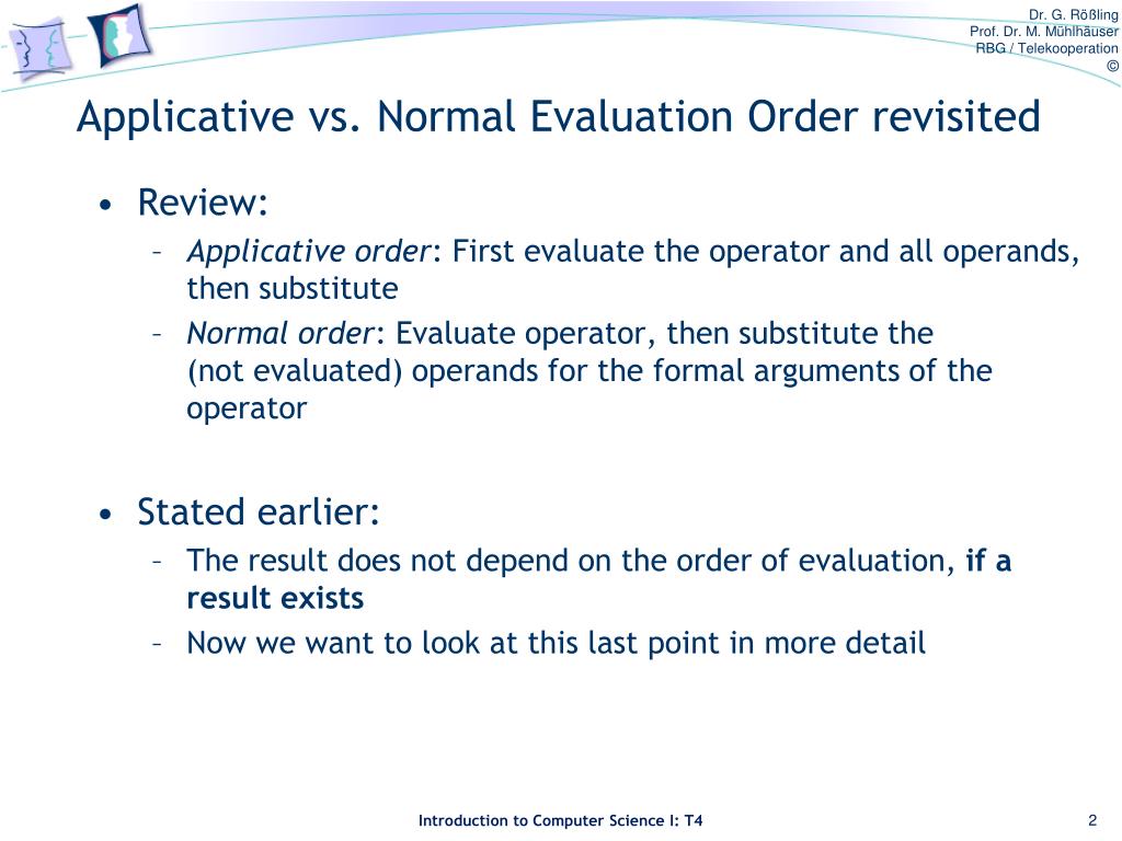 Ppt Introduction To Computer Science I Topic 4 Evaluation Order And Lexical Scoping