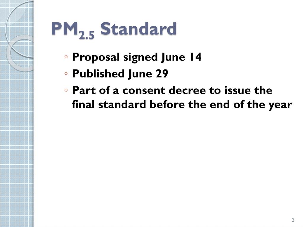 PPT - EPA’s Proposed Fine Particulate Matter National Ambient Air ...