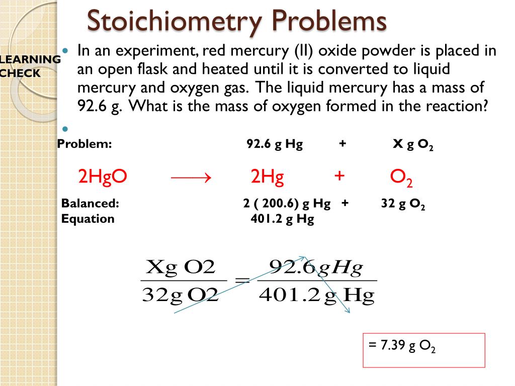 PPT - Stoichiometry Mass Changes in Chemical Reactions PowerPoint ...