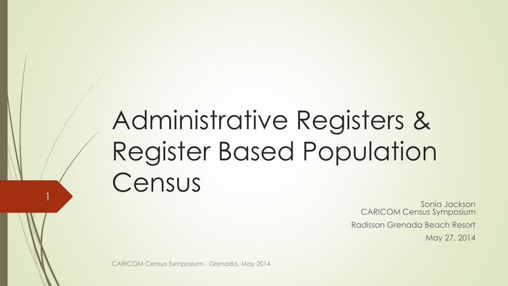 PPT - Administrative Registers & Register Based Population Census ...
