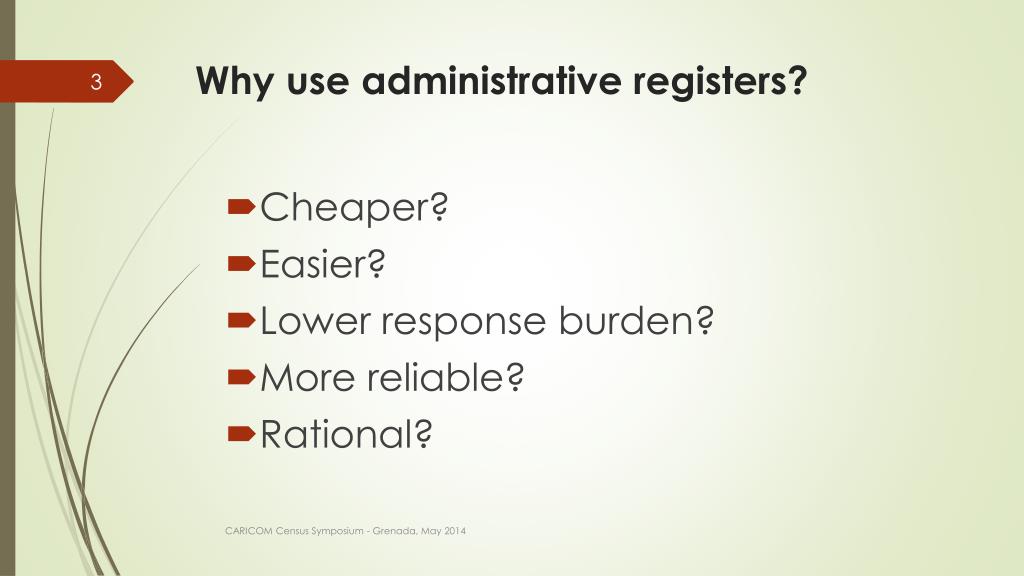 PPT - Administrative Registers & Register Based Population Census ...