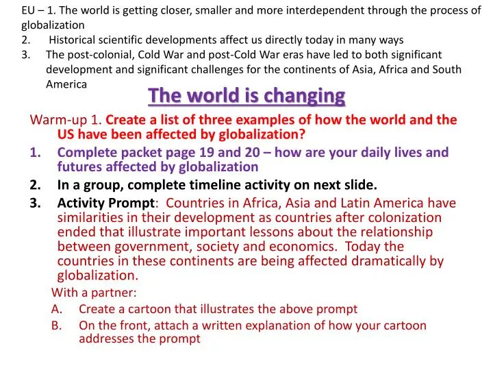 PPT - The world is changing PowerPoint Presentation, free download - ID ...
