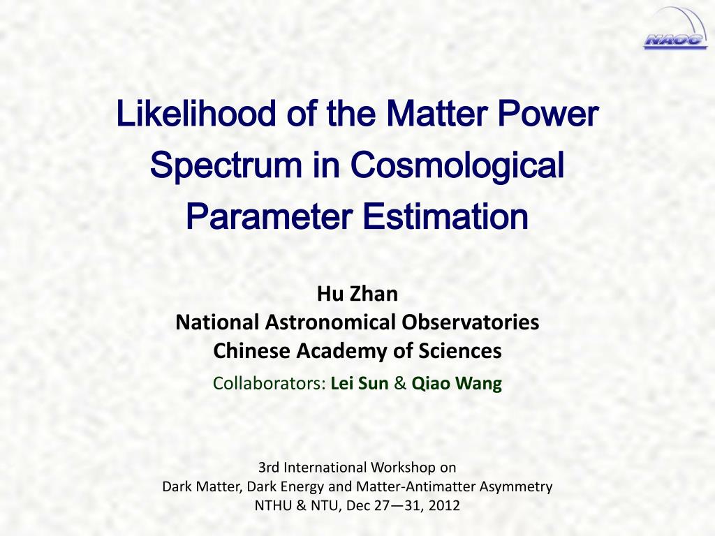 PPT - 3rd International Workshop on Dark Matter, Dark Energy and Matter ...