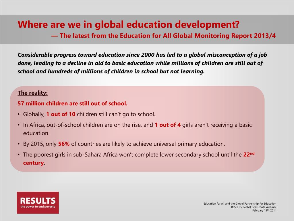 PPT - Education for All and the Global Partnership for Education ...